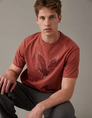 American Eagle Super Soft Logo Graphic T-Shirt - 0181_3107_297