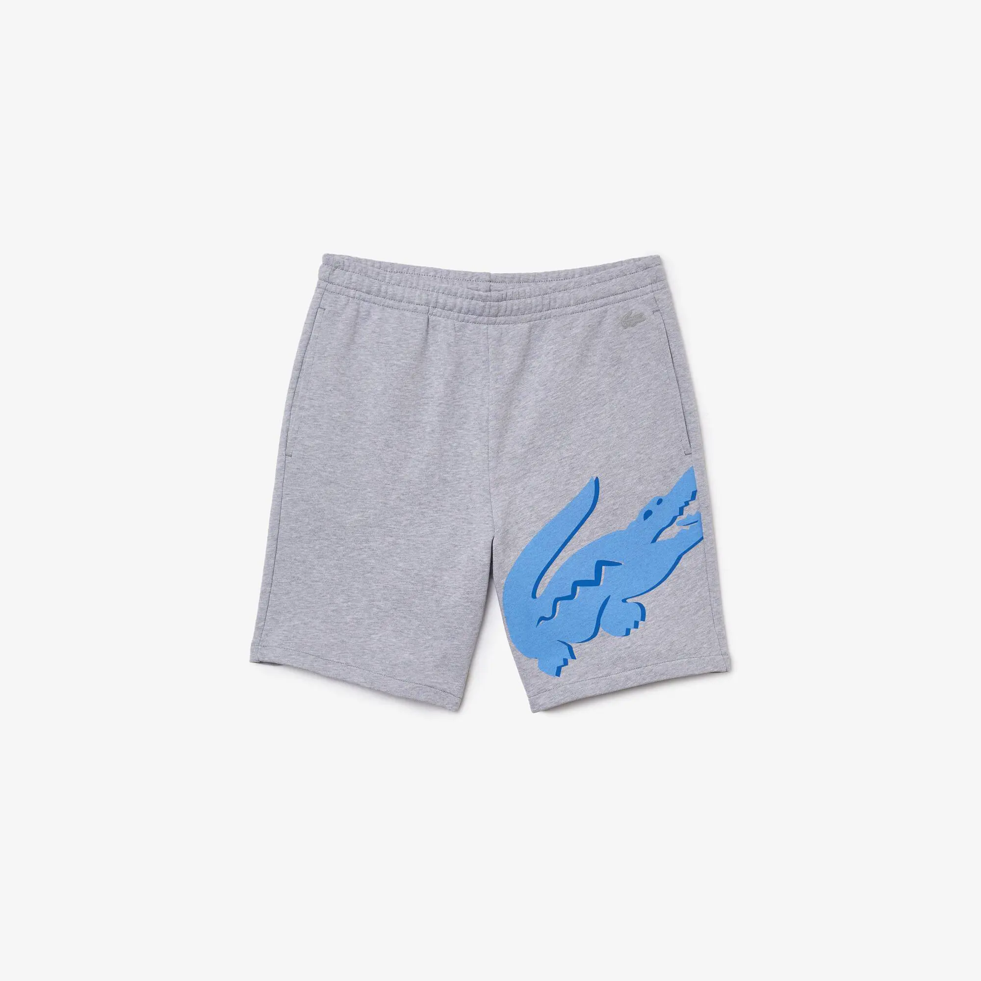 Lacoste - Men's Oversized Crocodile Print Organic Cotton Fleece Shorts